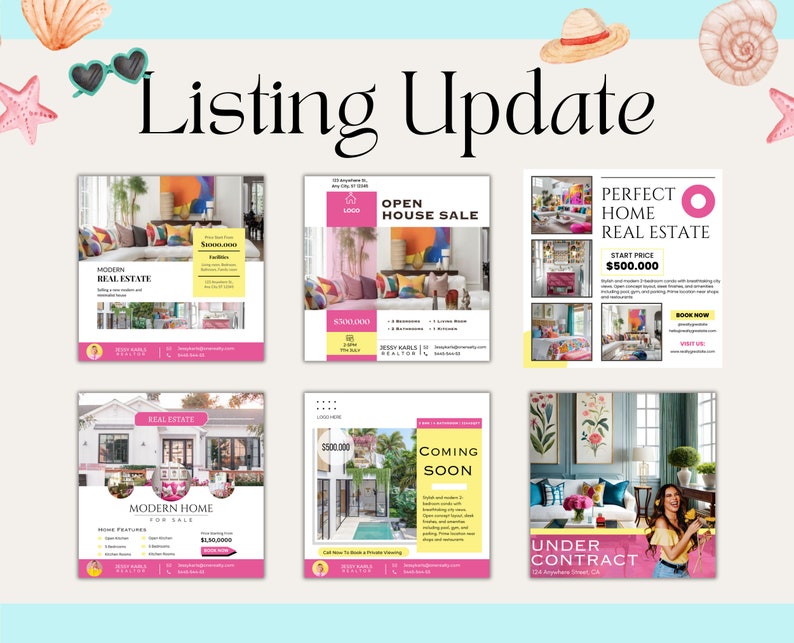 August Real Estate Social Media Templates| August Real Estate Marketing ...
