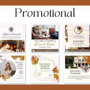80+ September Real Estate Social Media Templates| Fall Themed Realtor ...