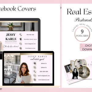 1000+ Pink and Gold Real Estate Marketing Templates| Luxury Realtor ...