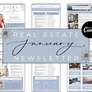 January Real Estate Newsletter Template| Real Estate Winter Newsletter ...