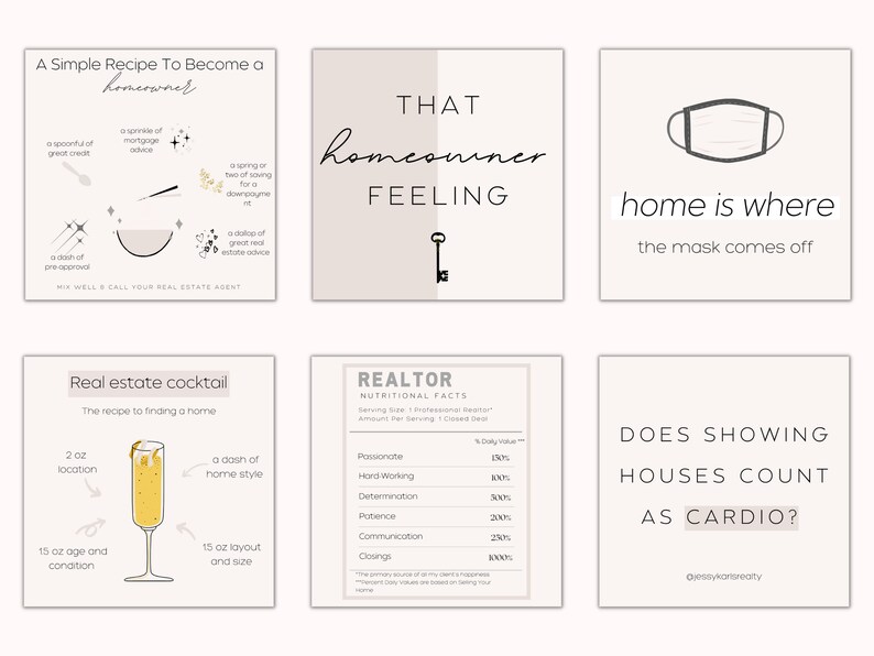 20 Real Estate Funny Templates| Real Estate Humour| Realtor Social ...