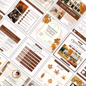 80+ September Real Estate Social Media Templates| Fall Themed Realtor ...