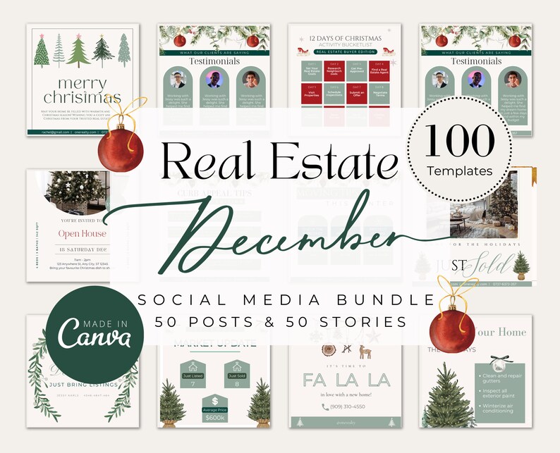 Ultimate Real Estate December Templates| Holiday Real Estate Posts ...