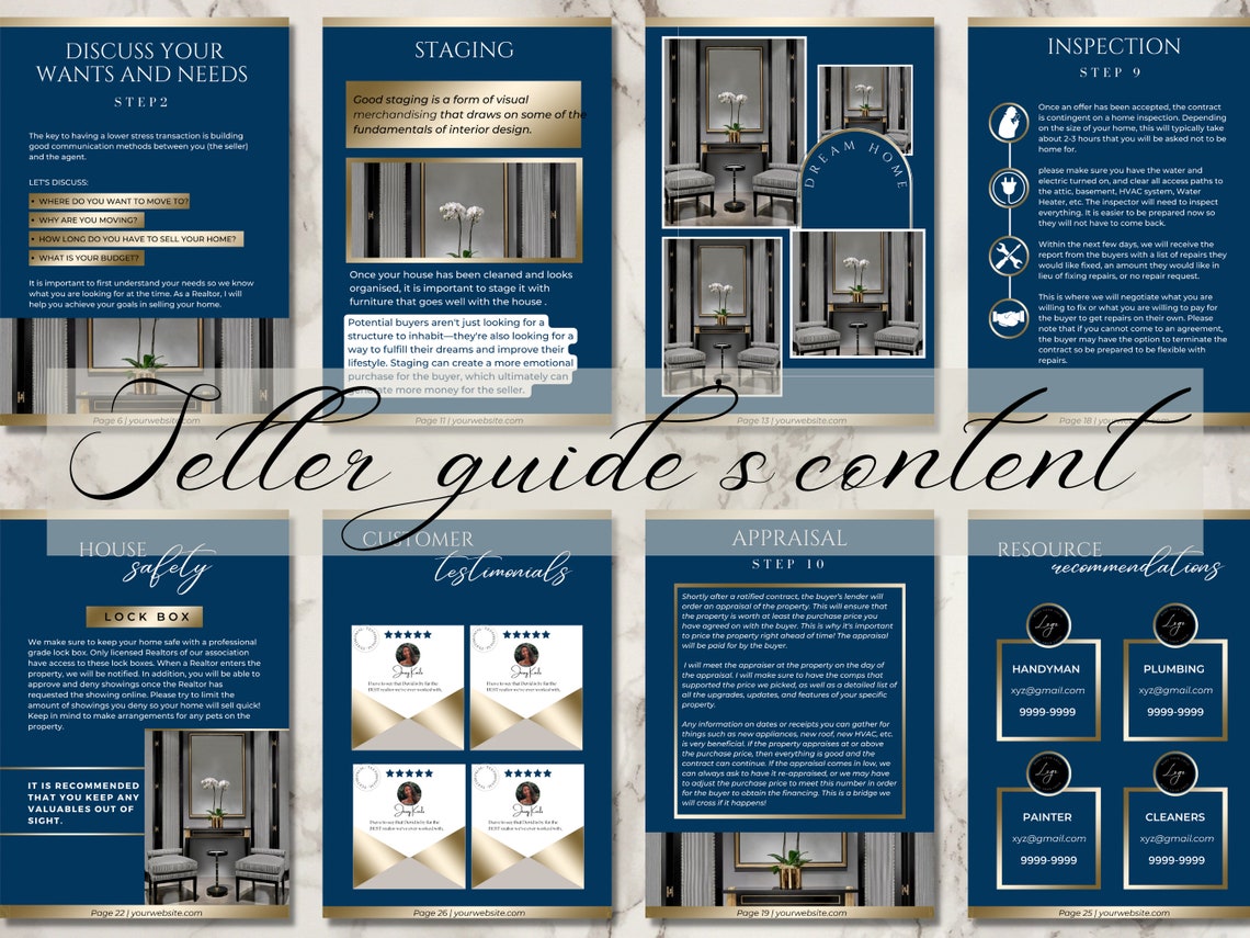 Buyer Guide and Seller Guide for Real Estate Agents Home | Etsy