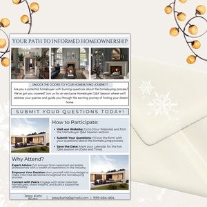 January Real Estate FAQ Flyer| FAQ Flyer Template| Educational Real ...