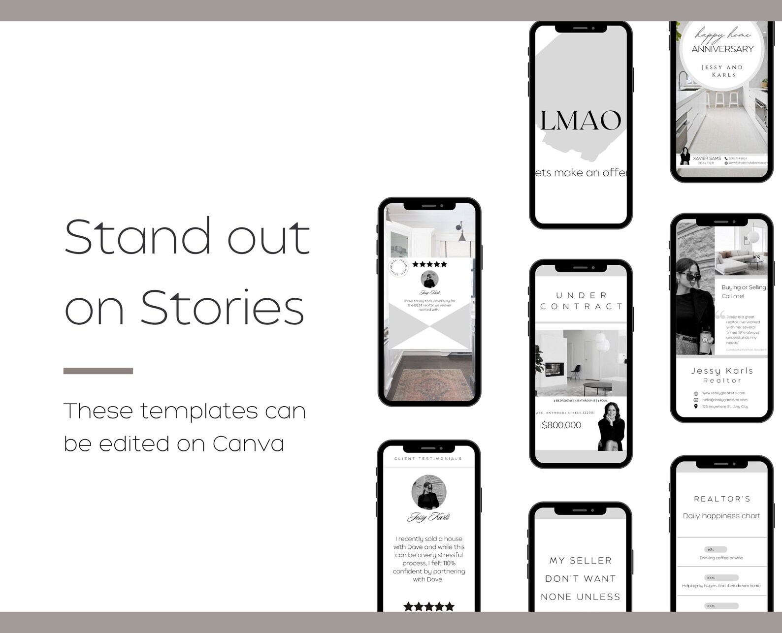 600 Clean Aesthetic Real Estate Templates Realtor Social - Etsy