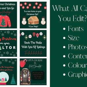 Real Estate Christmas Bundle| Social Media Posts| Christmas Postcards ...