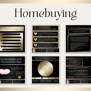 Black and Gold February Real Estate Templates| Valentines Real Estate ...