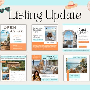 July Real Estate Templates Realtor Real Estate Social Media July Bundle ...