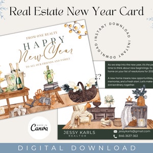 New Year Real Estate Postcards|january Real Estate Postcard Templates ...