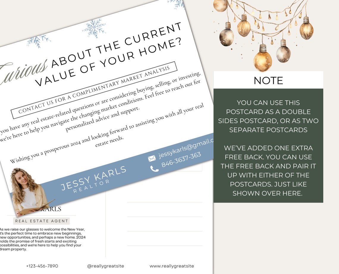 January Real Estate Market Update Postcard|new Year Market Update ...