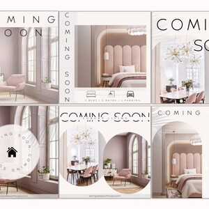 20 Blush Pink Coming Soon Template for Real Estate| Realtor Social ...