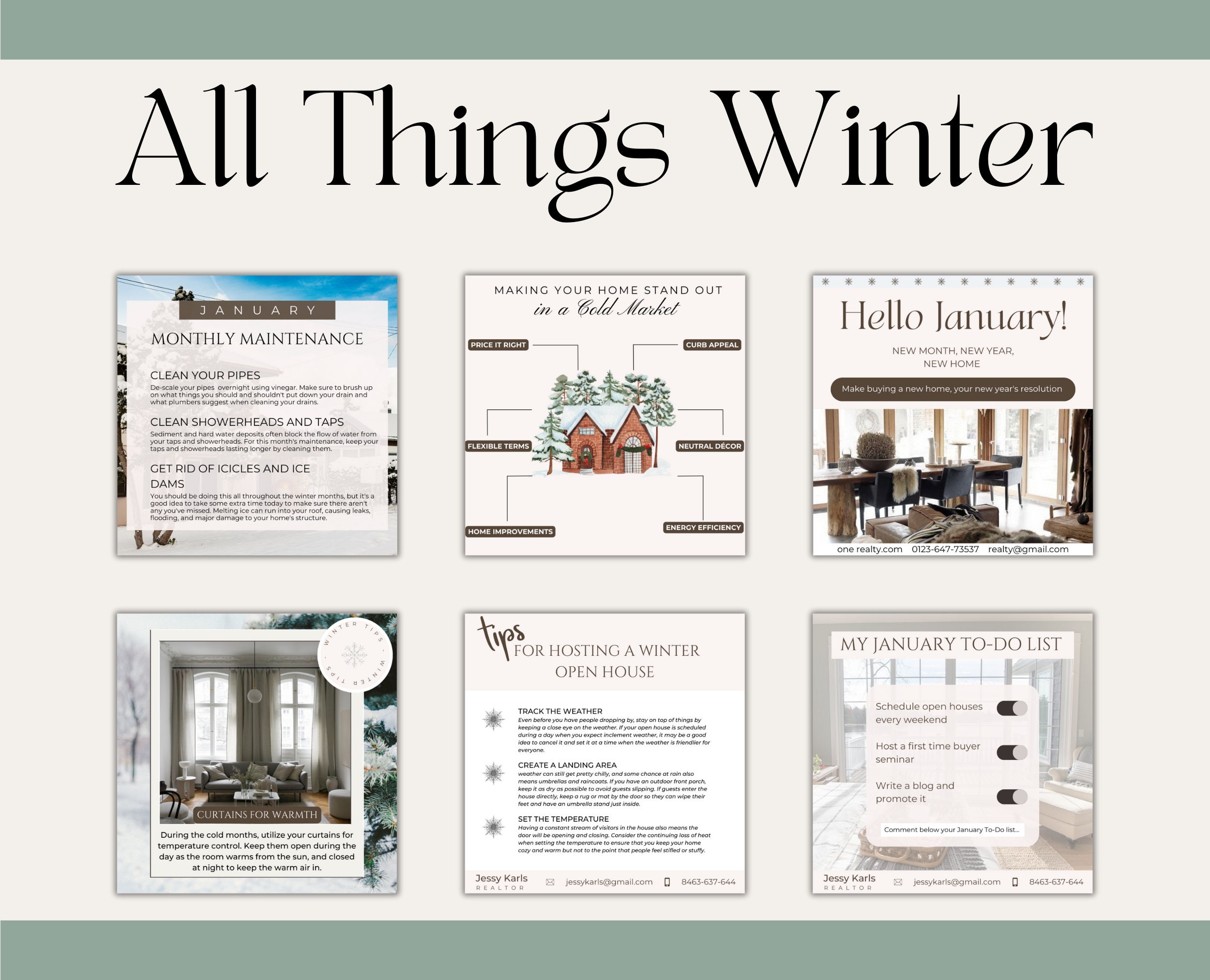 100 January Real Estate Templates | January Real Estate Marketing Posts ...