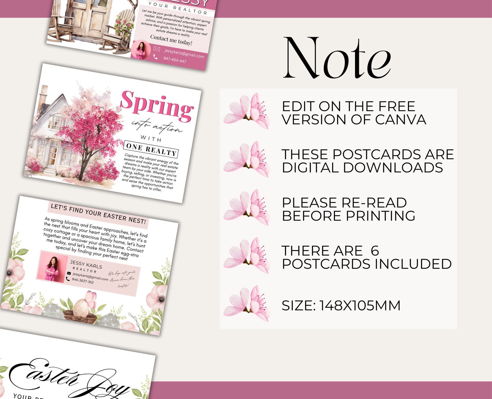 Real Estate April Postcards| Spring Real Estate Postcards| Realtor ...