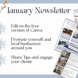 January Real Estate Newsletter Template| Real Estate Winter Newsletter ...