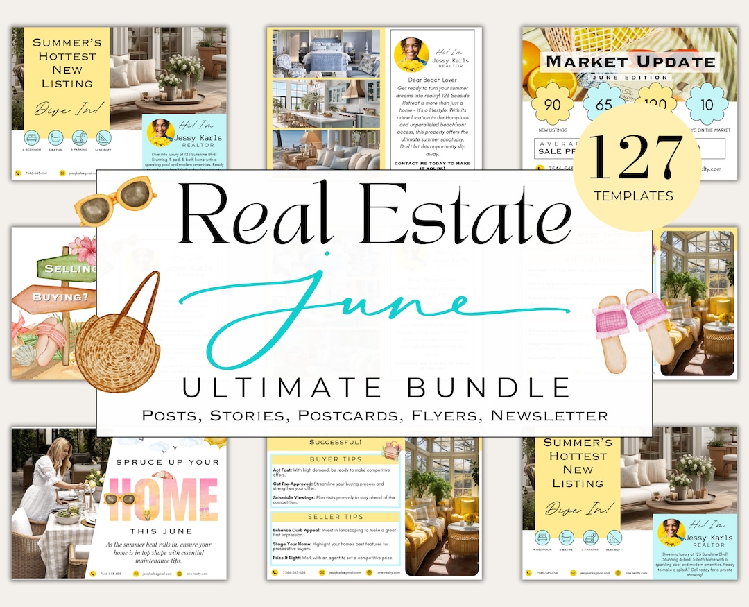Ultimate June Real Estate Bundle| Real Estate June Templates| Summer ...