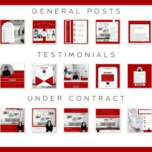 650+ Red Real Estate Marketing Templates Bundle Canva|realtor Social ...