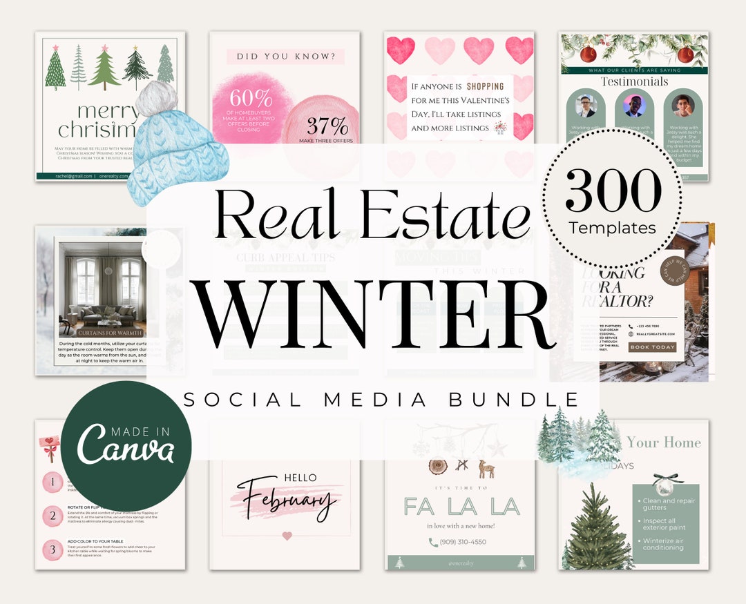 300+ Real Estate Winter Templates| Realtor Winter Marketing| Christmas ...