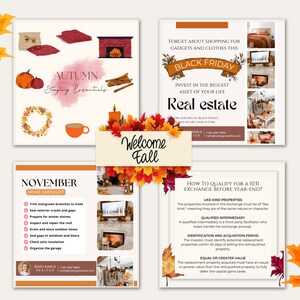 90+ November Real Estate Templates| Fall Realtor Posts|november Real ...