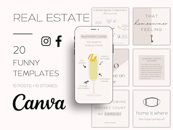20 Real Estate Funny Templates Real Estate Humour Realtor - Etsy
