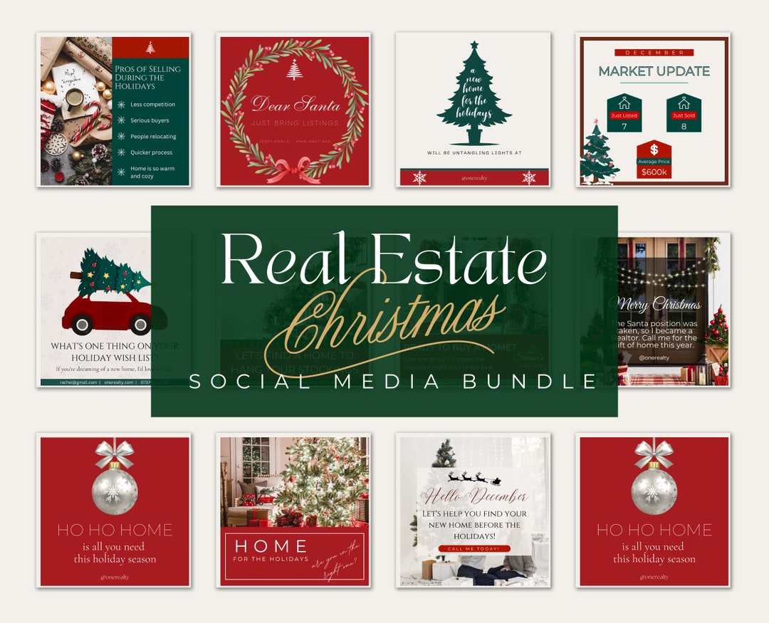 62+ Christmas Real Estate Social Media Posts| Real Estate December ...