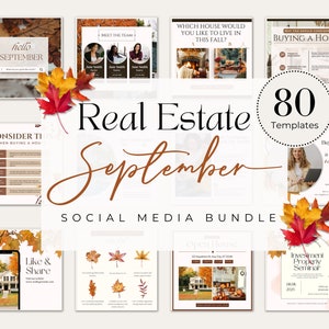 80+ September Real Estate Social Media Templates| Fall Themed Realtor ...