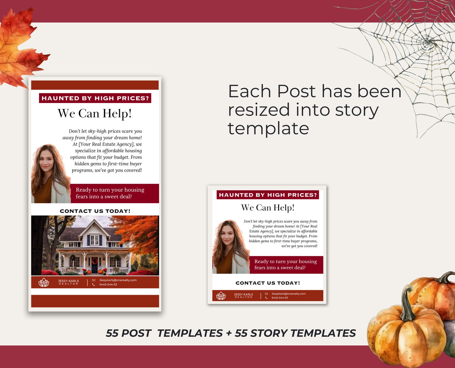 110 October Real Estate Templates| October Real Estate Social Media ...