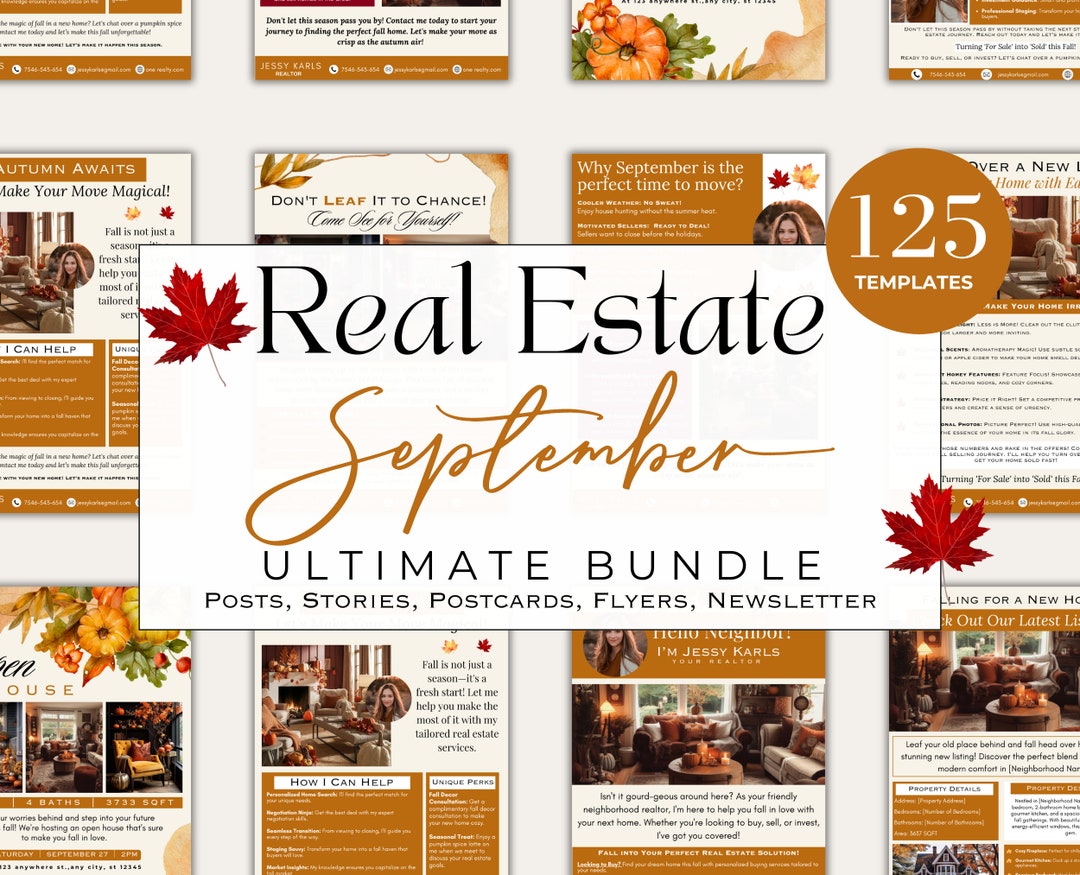 Ultimate September Real Estate Bundle| Fall Real Estate Marketing ...