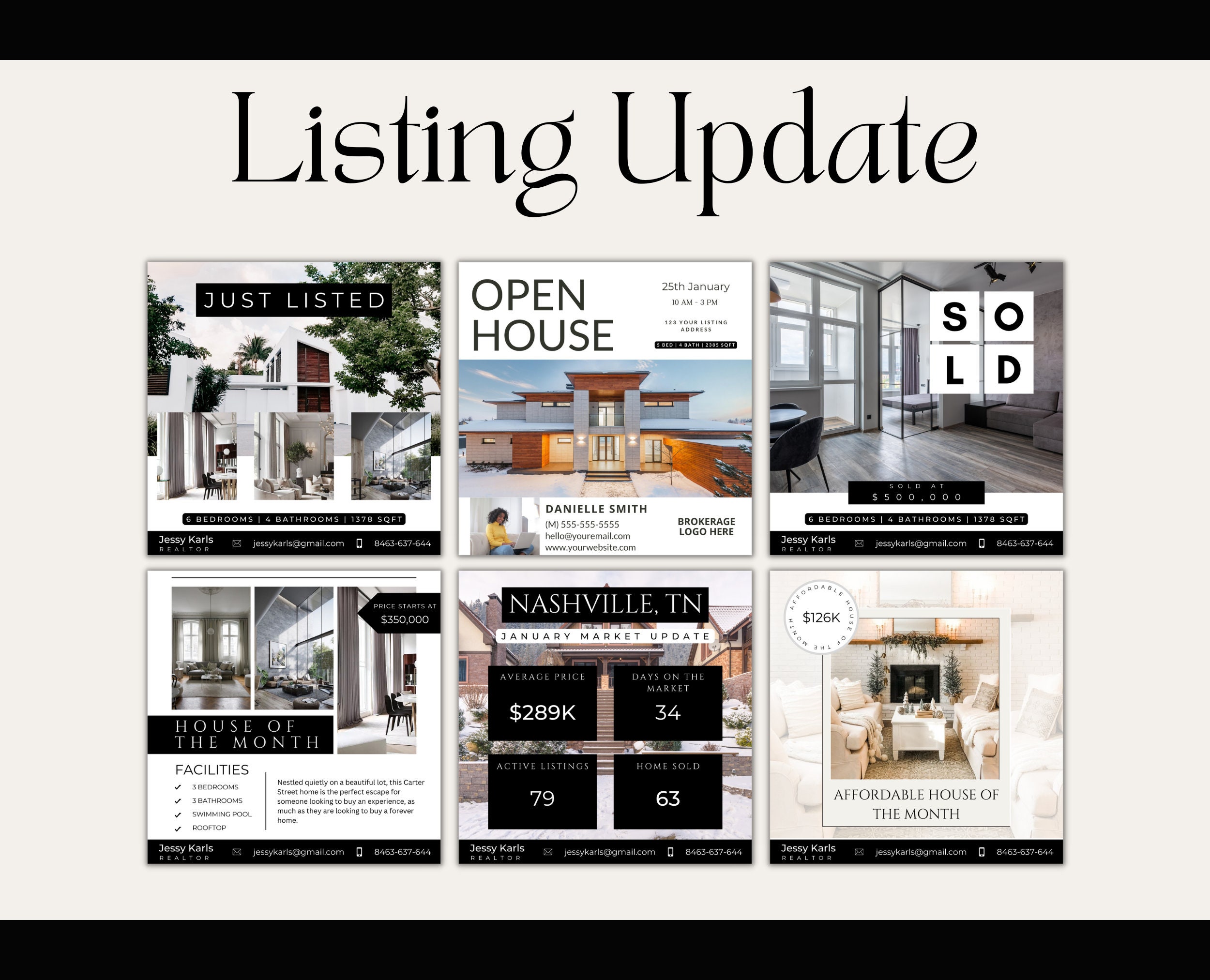 64+ January Real Estate Marketing Templates| Real Estate January Social ...