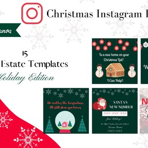 Real Estate Christmas Bundle| Social Media Posts| Christmas Postcards ...