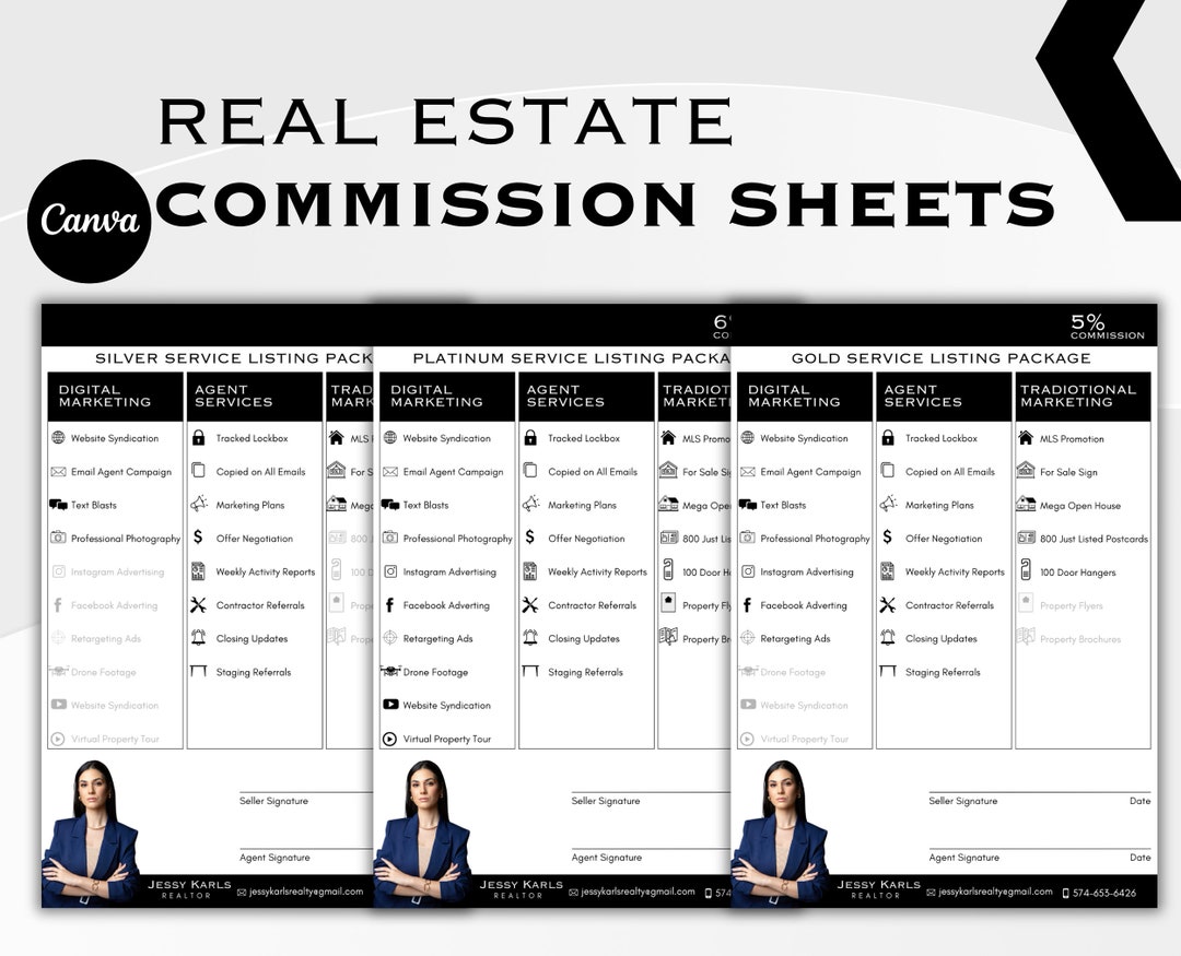Real Estate Commission Sheets, Commission Sheet Template, Real Estate ...