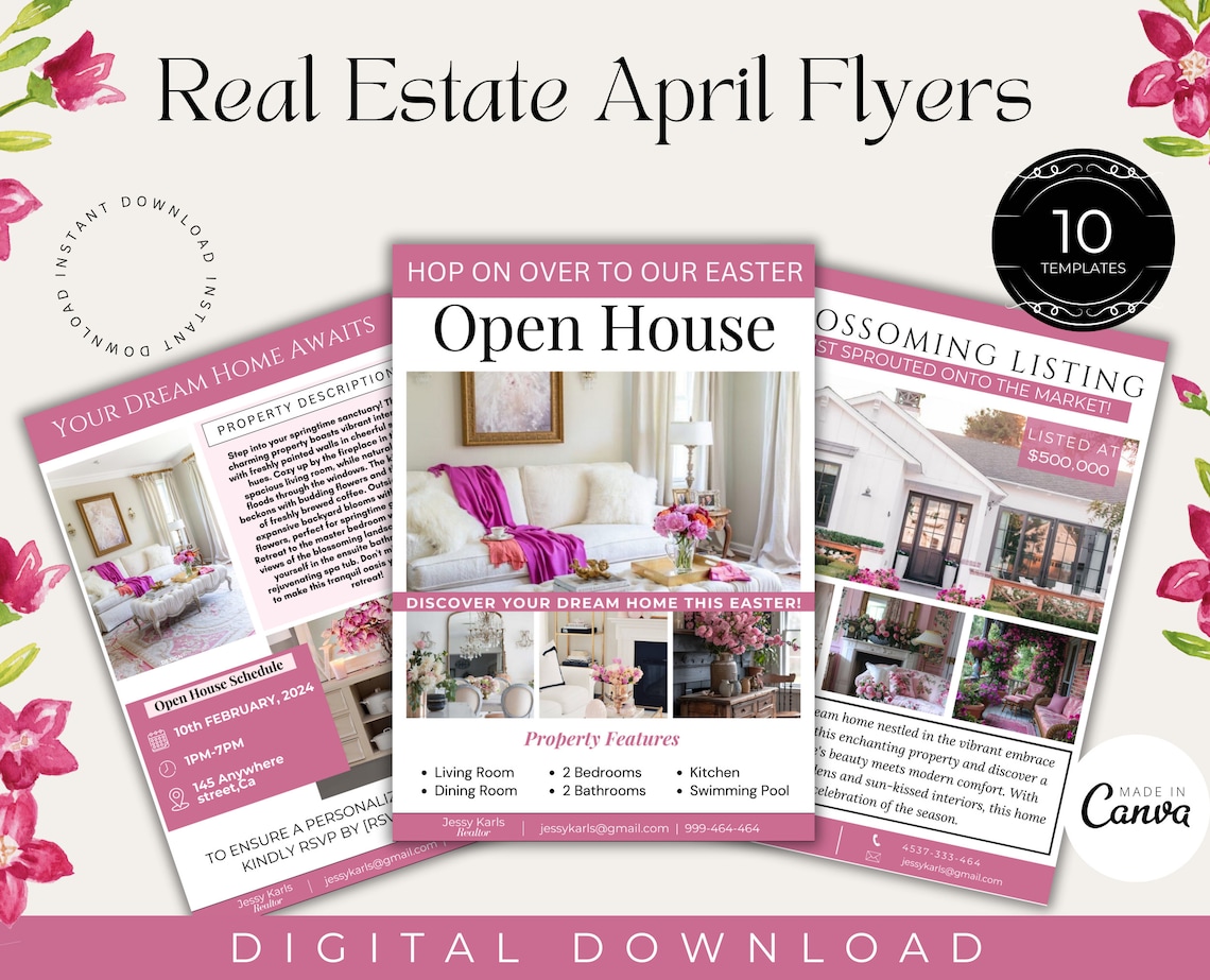 Real Estate April Templates| April Real Estate Posts| Spring Real ...