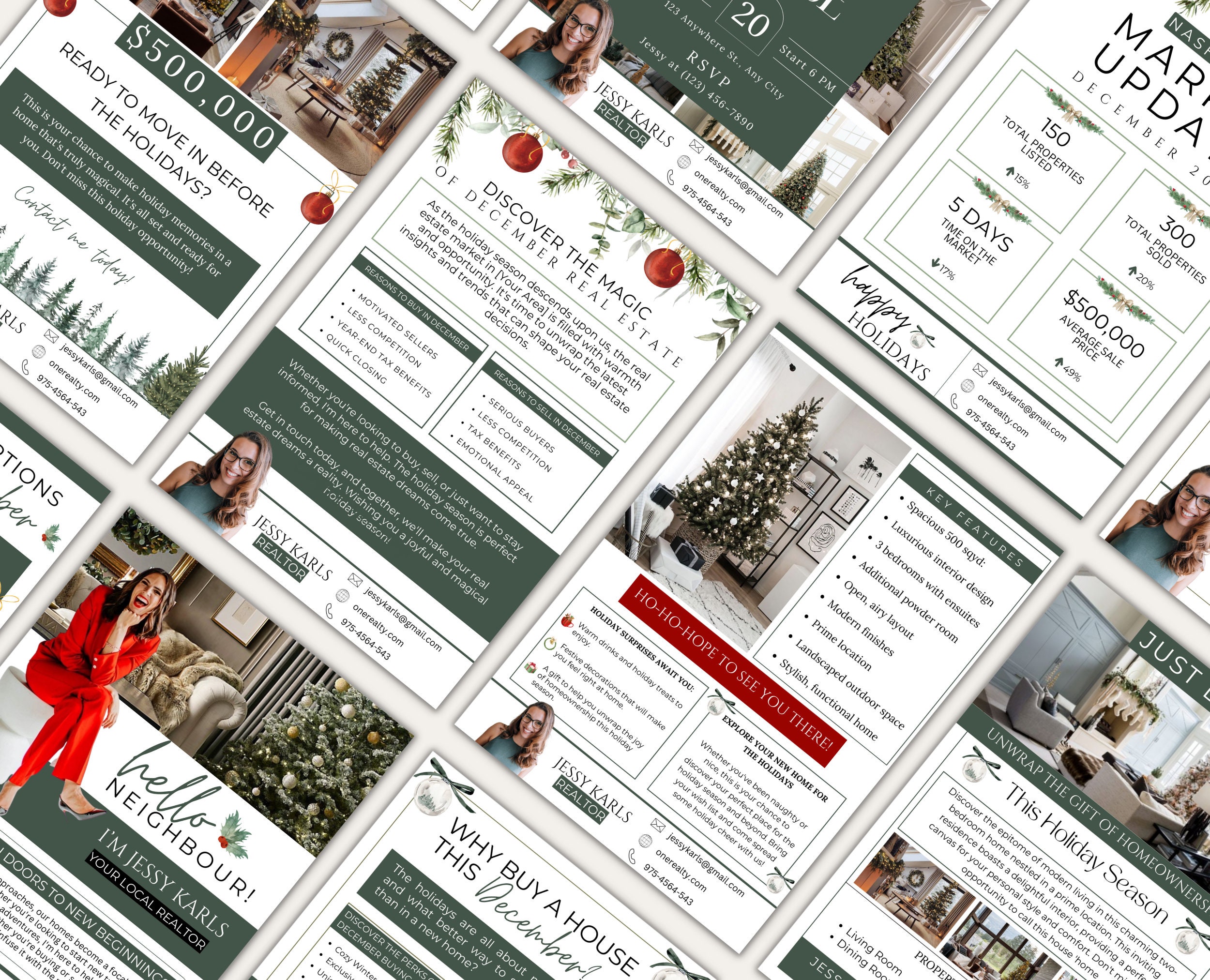 Real Estate Holiday Flyers| Real Estate Christmas Flyers| December ...