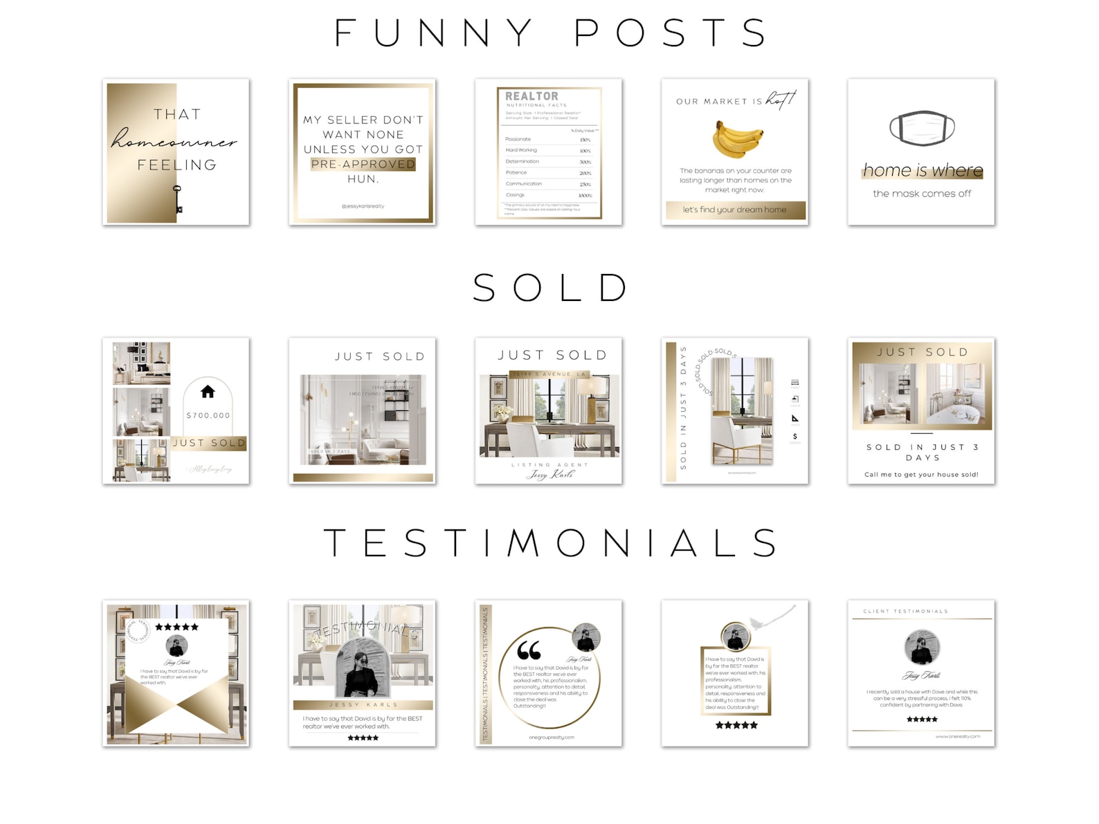 1000+ Ultimate White and Gold Real Estate Template Bundle| Realtor ...