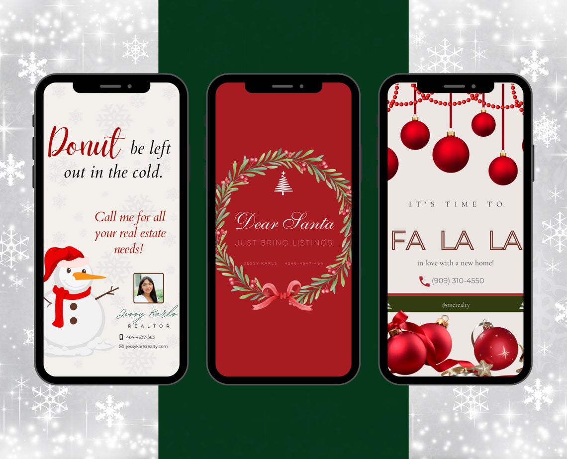 62 Christmas Real Estate Social Media Posts Real Estate - Etsy