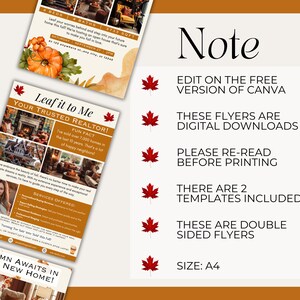 September Real Estate Flyer Templates| Fall Real Estate Flyers| Autumn ...