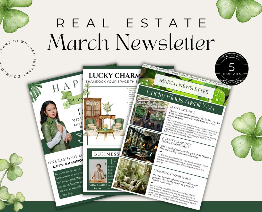 March Real Estate Newsletter| Real Estate March Newsletter| St Patricks ...
