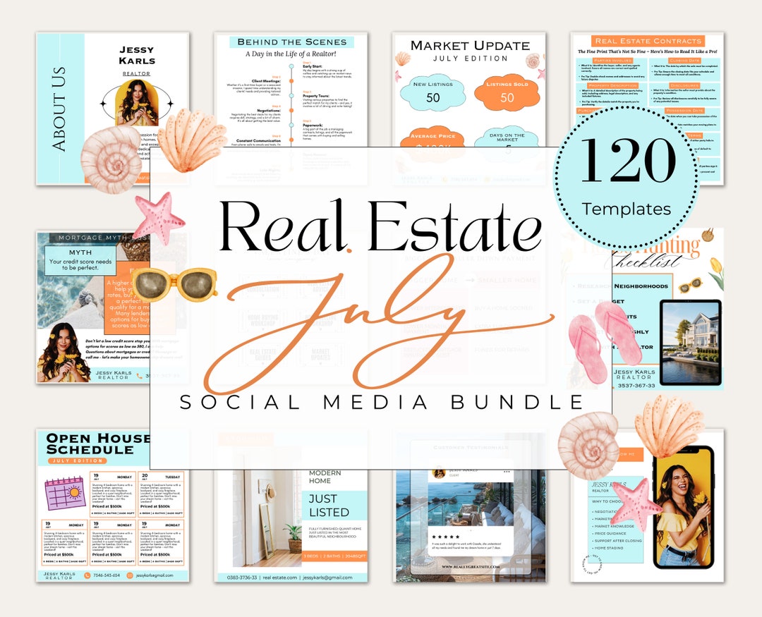 July Real Estate Marketing Templates| July Real Estate Social Media ...
