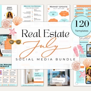 July Real Estate Templates Realtor Real Estate Social Media July Bundle ...