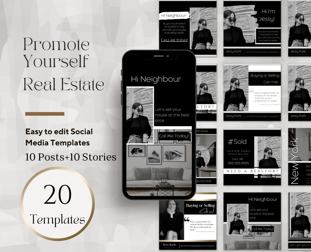 Promote Your Realtor Marketing Templates for Real Estate| Instagram and ...
