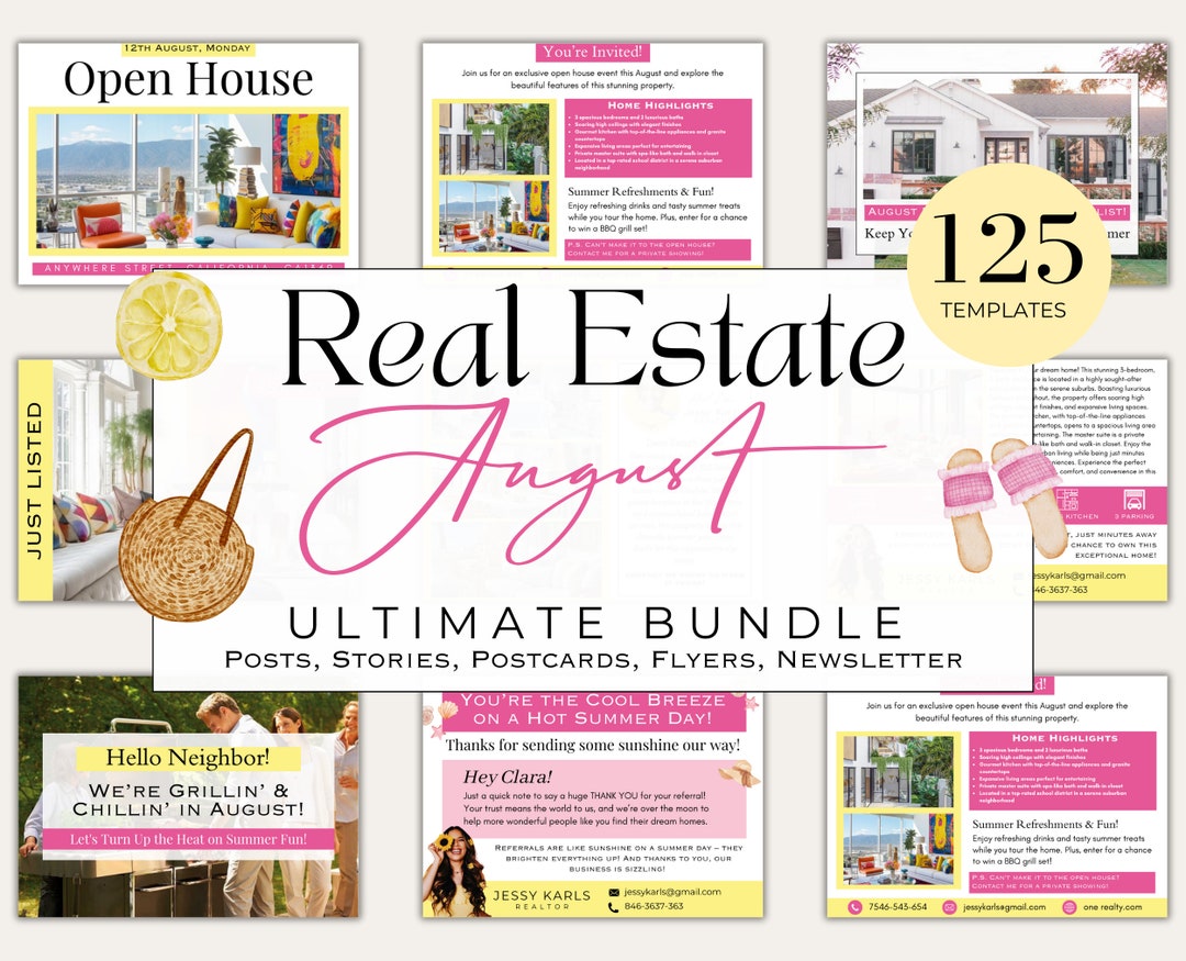 Ultimate August Real Estate Marketing Templates|august Social Media ...