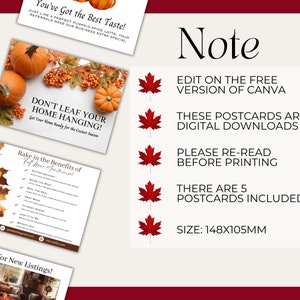 September Real Estate Fall Postcards| Real Estate Fall Marketing ...