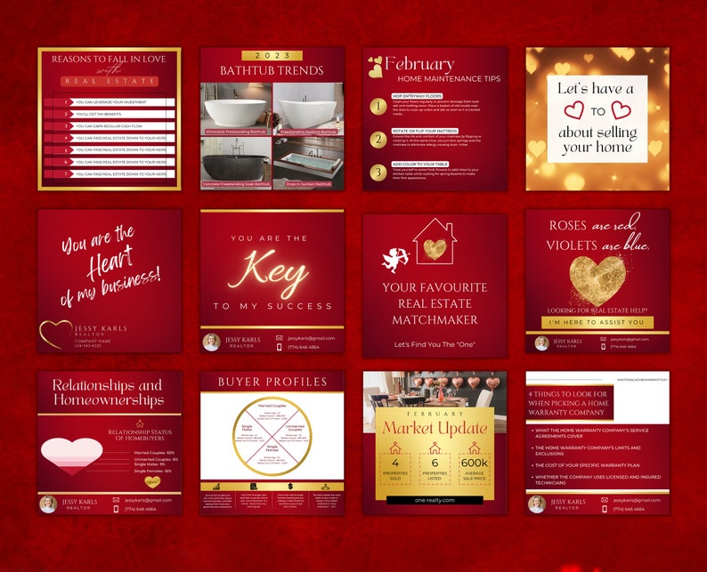 60+ Real Estate Valentine's Day Posts and Stories| February Real Estate ...