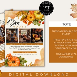 September Real Estate Flyer Templates| Fall Real Estate Flyers| Autumn ...