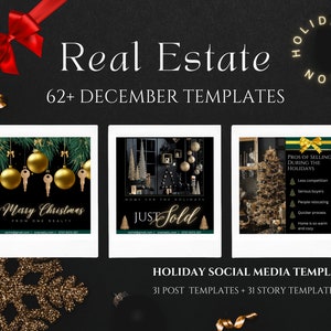 Real Estate Christmas Social Media Posts|december Real Estate Social ...