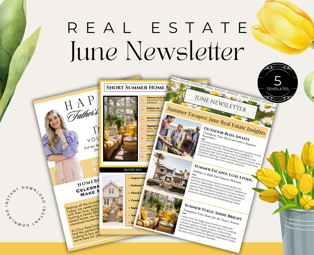 June Real Estate Newsletter| June Real Estate Email Marketing| Summer ...