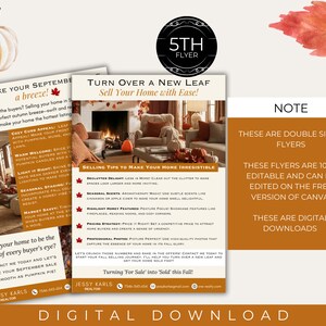 September Real Estate Flyer Templates| Fall Real Estate Flyers| Autumn ...