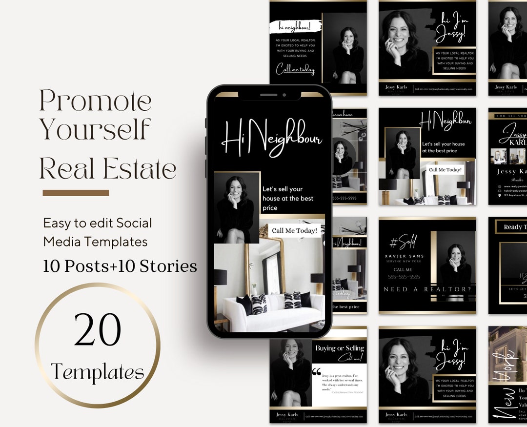 Promote Your Realtor Marketing Templates for Real Estate| Instagram and ...