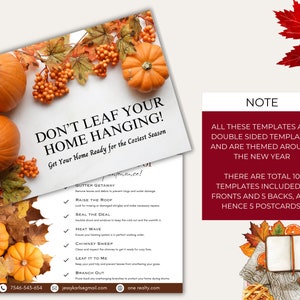 September Real Estate Fall Postcards| Real Estate Fall Marketing ...