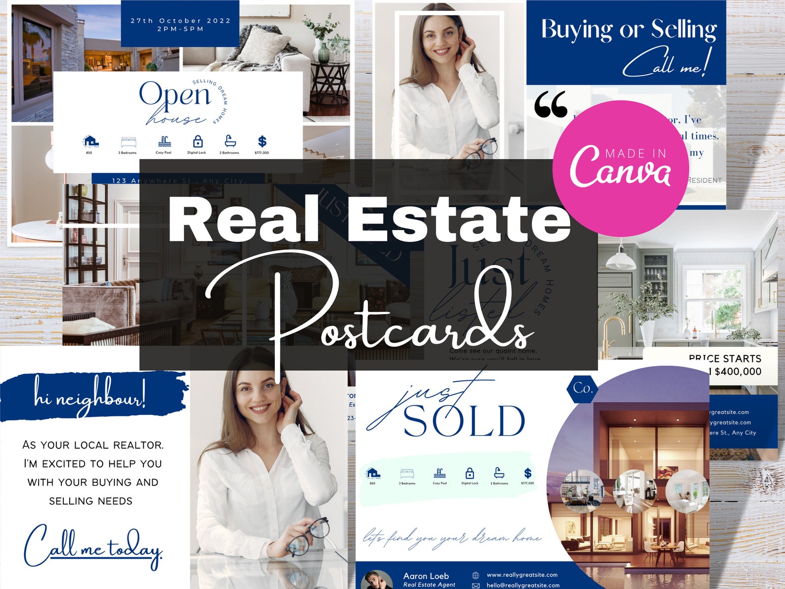 40 Real Estate Postcards Just Listed Open House Just Sold - Etsy